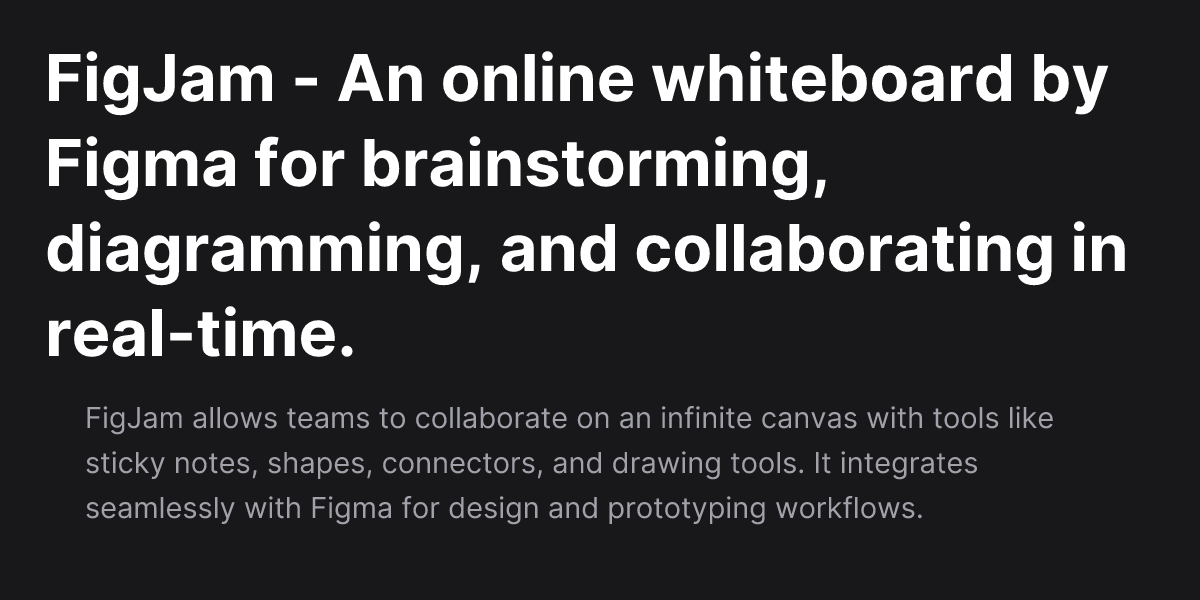 FigJam - An online whiteboard by Figma for brainstorming, diagramming, and collaborating in real ...